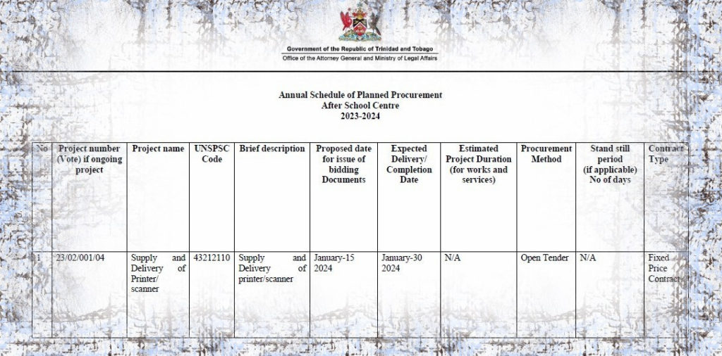 The Procurement Unit – Office of The Attorney General and Ministry of ...